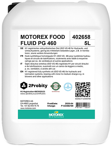 FOOD FLUID PG 460 - FOOD LINE | MOTOREX